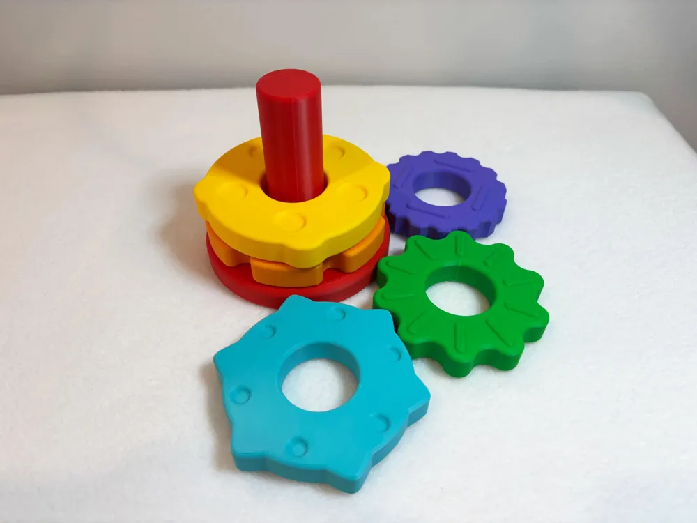 Shape sorter stacker toy for kids - Free 3D Print Model - MakerWorld