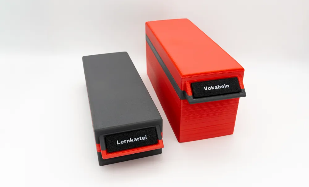 Flashcard box, study box, index card box, learning - Free 3D Print ...