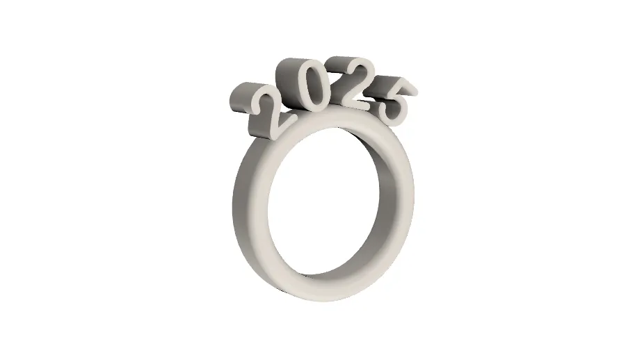 2025 New Year Celebration Ring: Quick Print Design by mart1n - MakerWorld