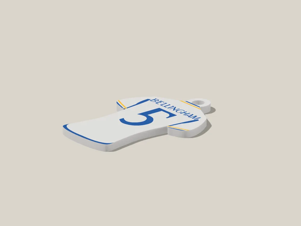 Jude Bellingham Real Madrid CF T-Shirt Keychain by Argrafic3d - MakerWorld