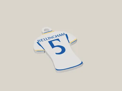 Jude Bellingham Real Madrid CF T-Shirt Keychain by Argrafic3d - MakerWorld
