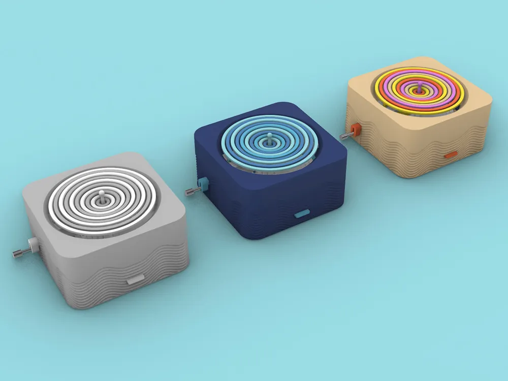 Kinetic Water Ripple Automata Music Box (K015) by yudayoda MakerWorld: Download Free 3D Models