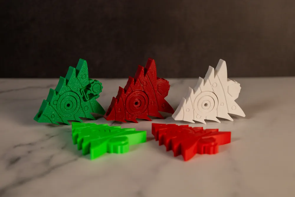 Christmas Tree Click & Gyro Fidget - Free 3D Print Model - MakerWorld