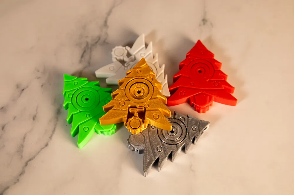 Christmas Tree Click & Gyro Fidget - Free 3D Print Model - MakerWorld