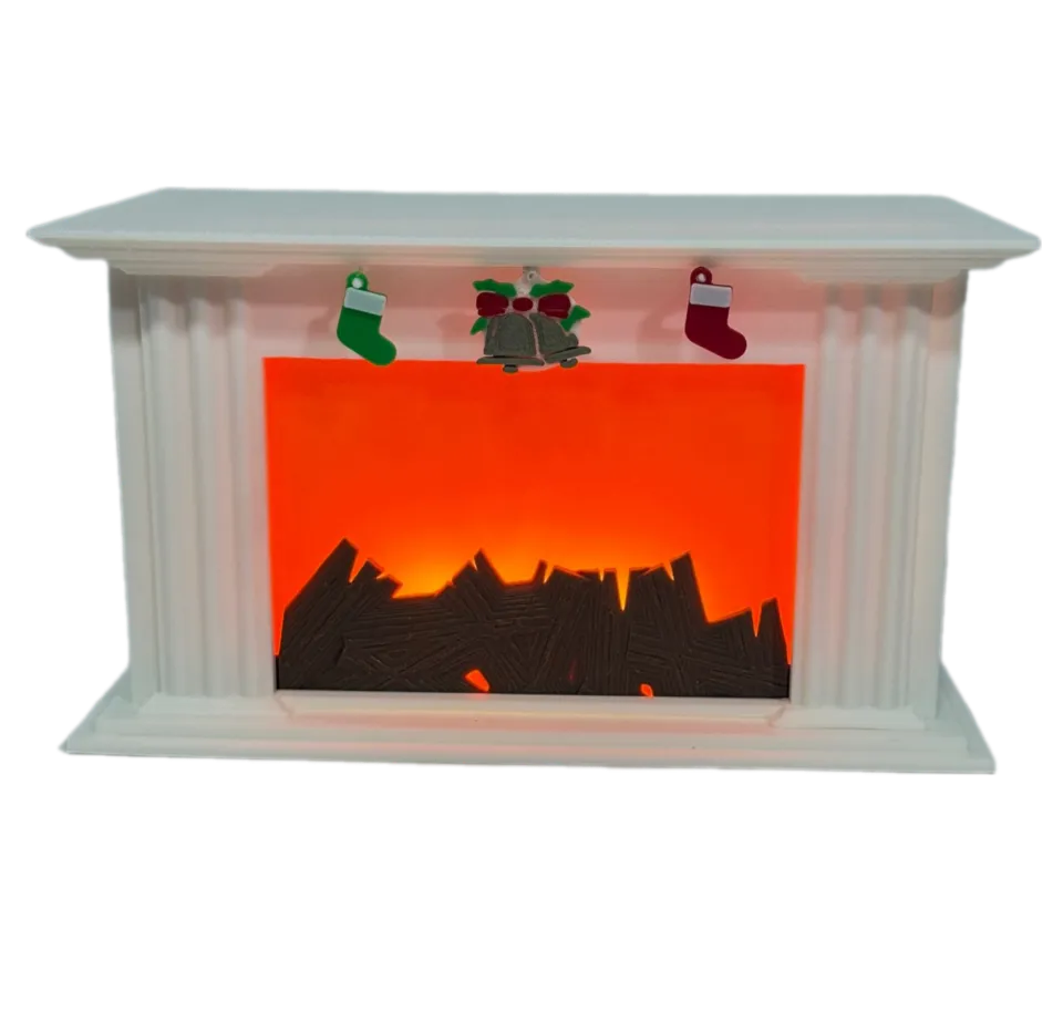 Cozy Christmas Fireplace (fire animation) by Amorphous - MakerWorld
