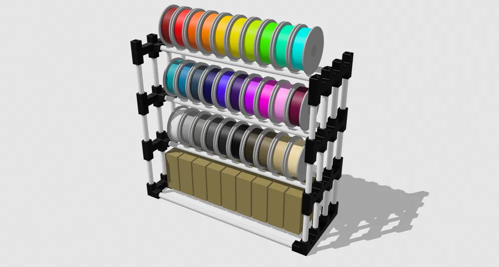 Modular Filament Rack System by Thinkable MakerWorld: Download Free 3D ...
