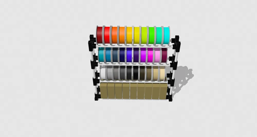 Modular Filament Rack System by Thinkable MakerWorld: Download Free 3D ...