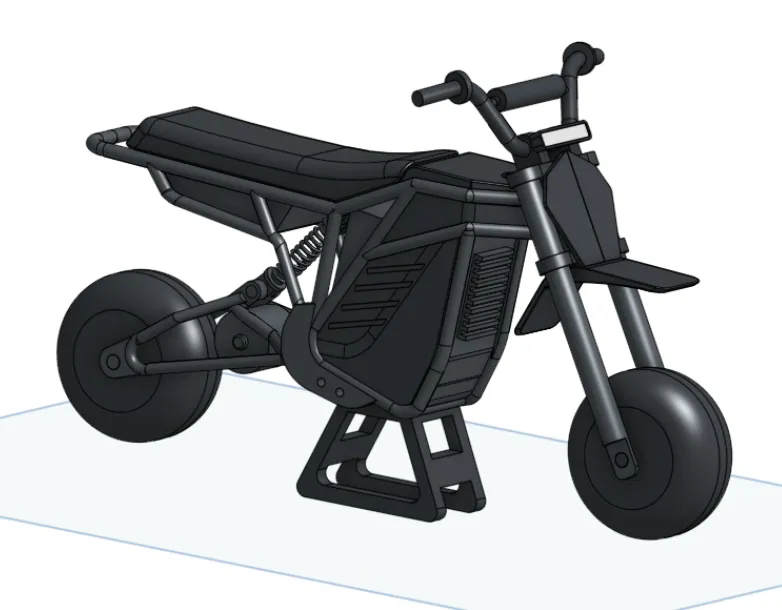 Mini Rizzler E-bike | Pen Spring Shock Dirt Bike - Free 3D Print Model ...