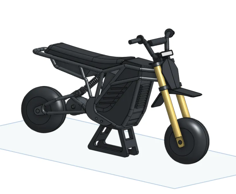 Mini Rizzler E-bike | Pen Spring Shock Dirt Bike - Free 3D Print Model ...