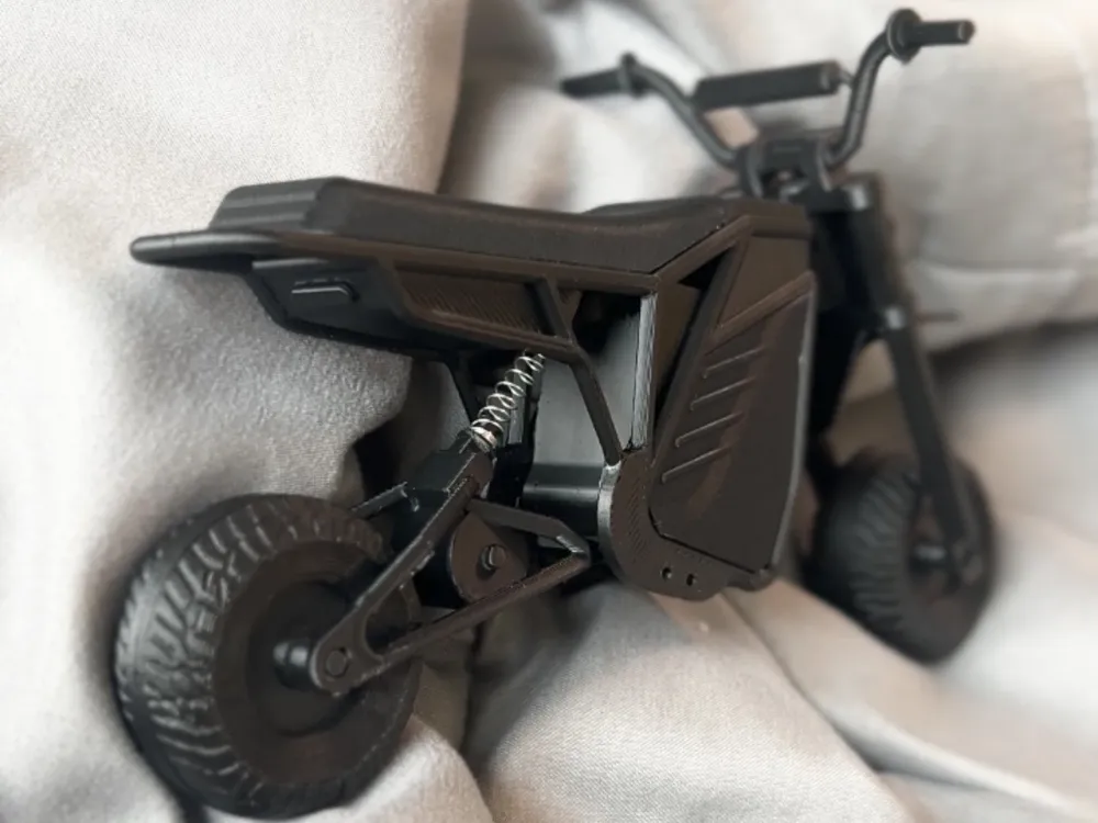 Mini Rizzler E-bike | Pen Spring Shock Dirt Bike - Free 3D Print Model ...