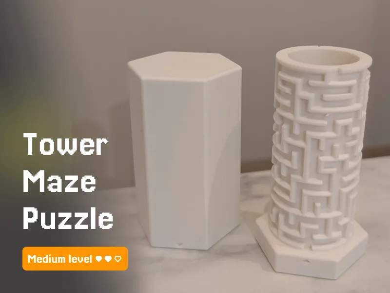 Tower Maze Puzzle - Gift box - Medium Level by Eric3D MakerWorld ...