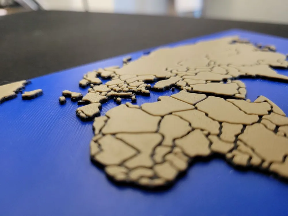 World map - Free 3D Print Model - MakerWorld