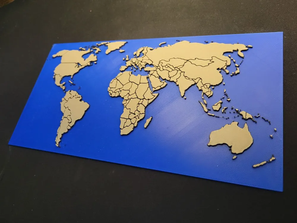 World map - Free 3D Print Model - MakerWorld