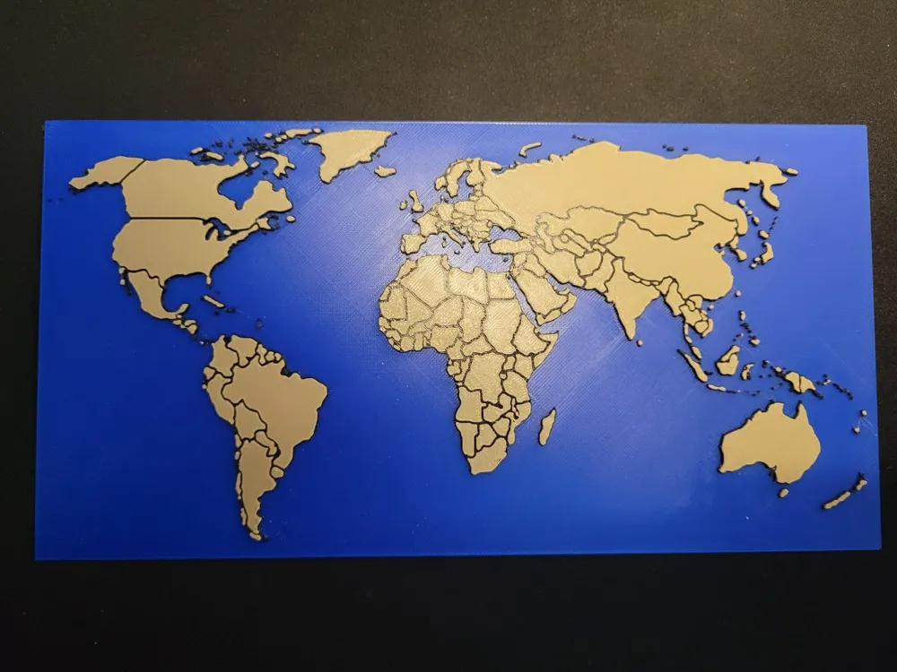 World map - Free 3D Print Model - MakerWorld