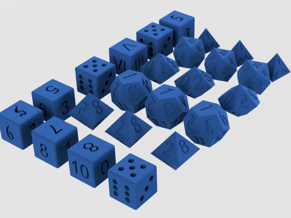 24 Dice Set: Includes D4, D6, D8, D10, D12, D20 by Miquel204151 ...