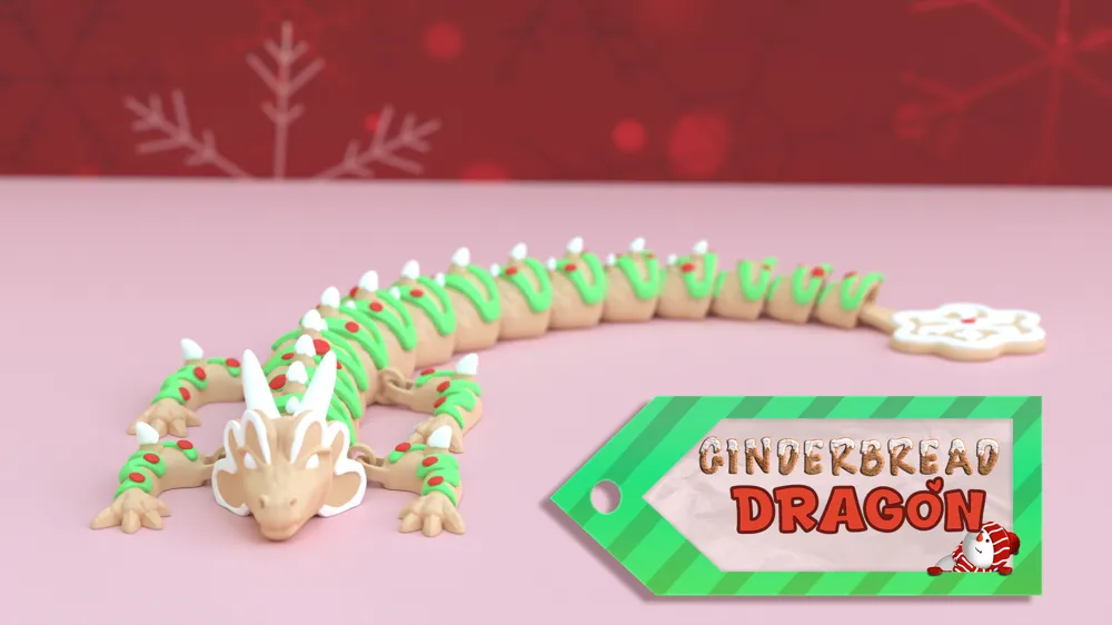 Articulated Gingerbread Cookie Dragon by Swe MakerWorld: Download Free ...