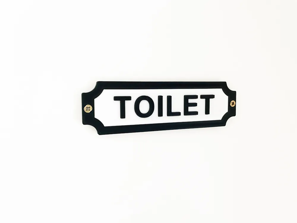 Vintage Style Toilet Sign by 3D Delight - MakerWorld