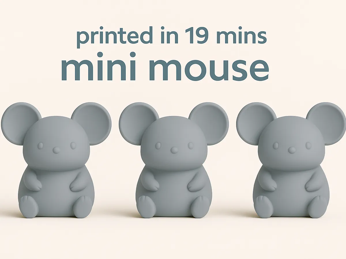 Mini Mouse – Cute Fast Print (19 min) - Free 3D Print Model - MakerWorld