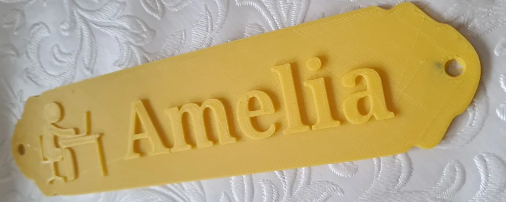 Personalized Amelia Name Plaque Bedroom Door Sign by Bob2000 MakerWorld ...