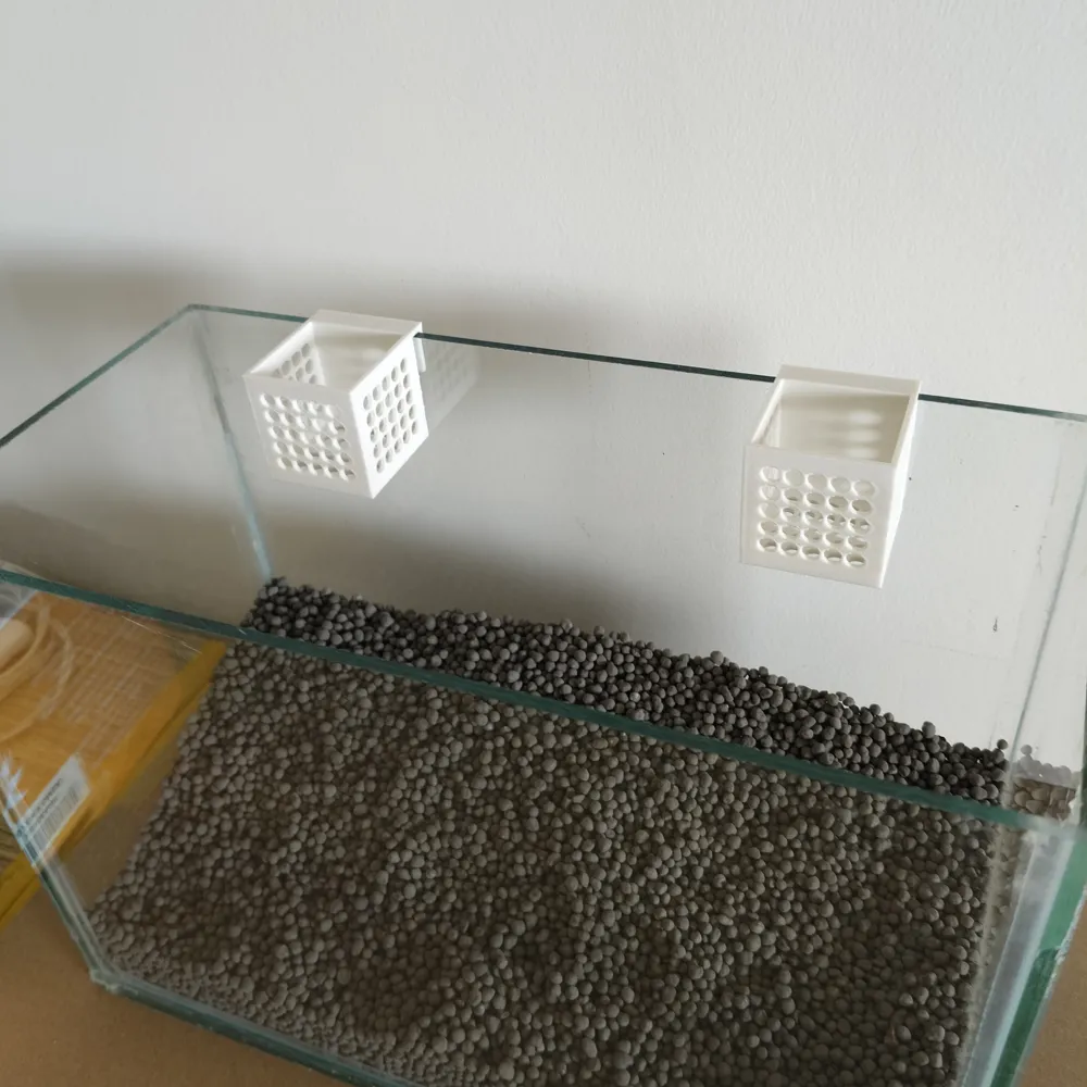 Cesta hidropónica de acuario para vidrio de 4-5mm (40x40mm) - Modelo de ...