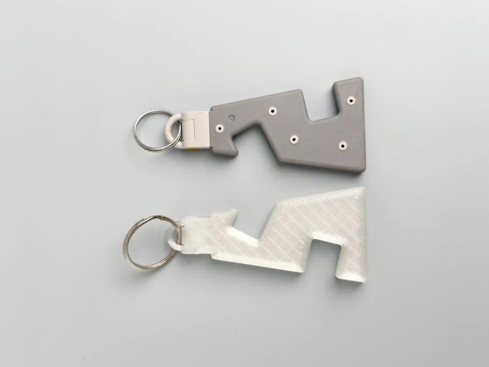 IKEA Style Portable Folding Phone Stand Minimalist Keychain No Hardware ...