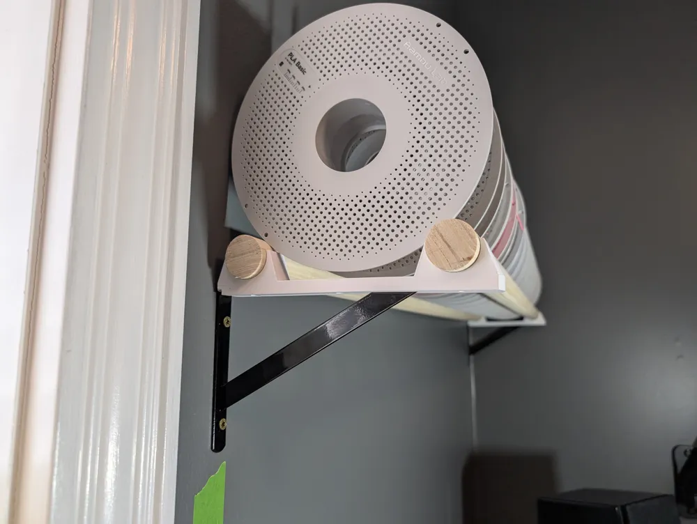 Sturdy Filament Shelf - Uses metal bracket - Free 3D Print Model ...