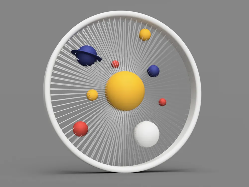 Celestial Orbits: Suspended Circular Solar System by okuyuki MakerWorld ...