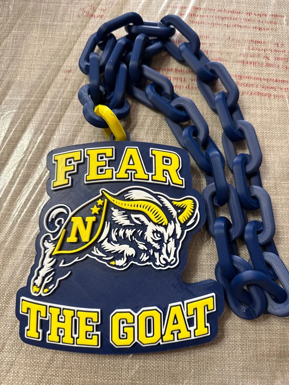 Fear the Goat - Navy Hype Chain Medallion by ButlerTC MakerWorld ...