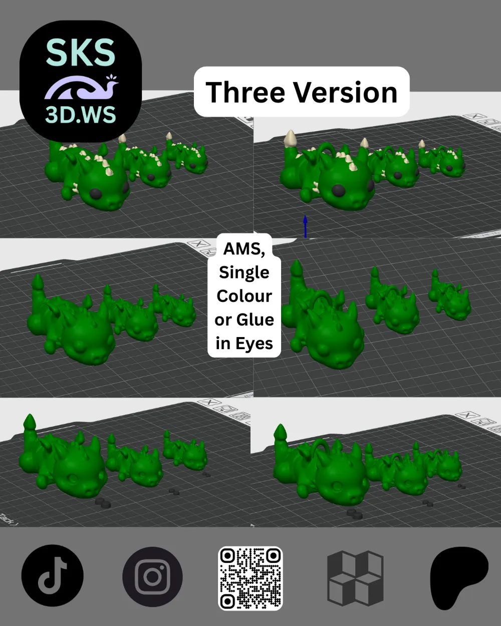 可活动的幼龙 (SKS.3D.WS) 可活动的 - 免费 3D 打印模型 - MakerWorld