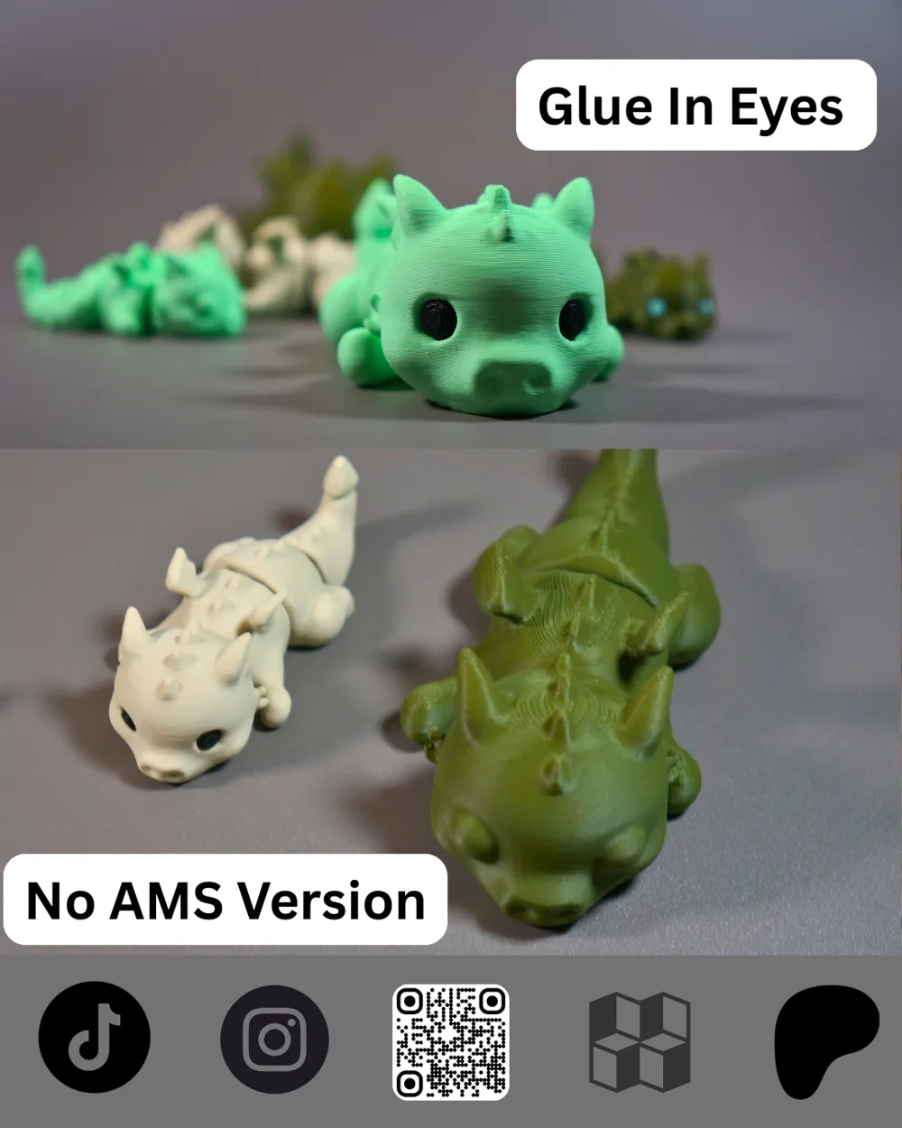 可活动的幼龙 (SKS.3D.WS) 可活动的 - 免费 3D 打印模型 - MakerWorld
