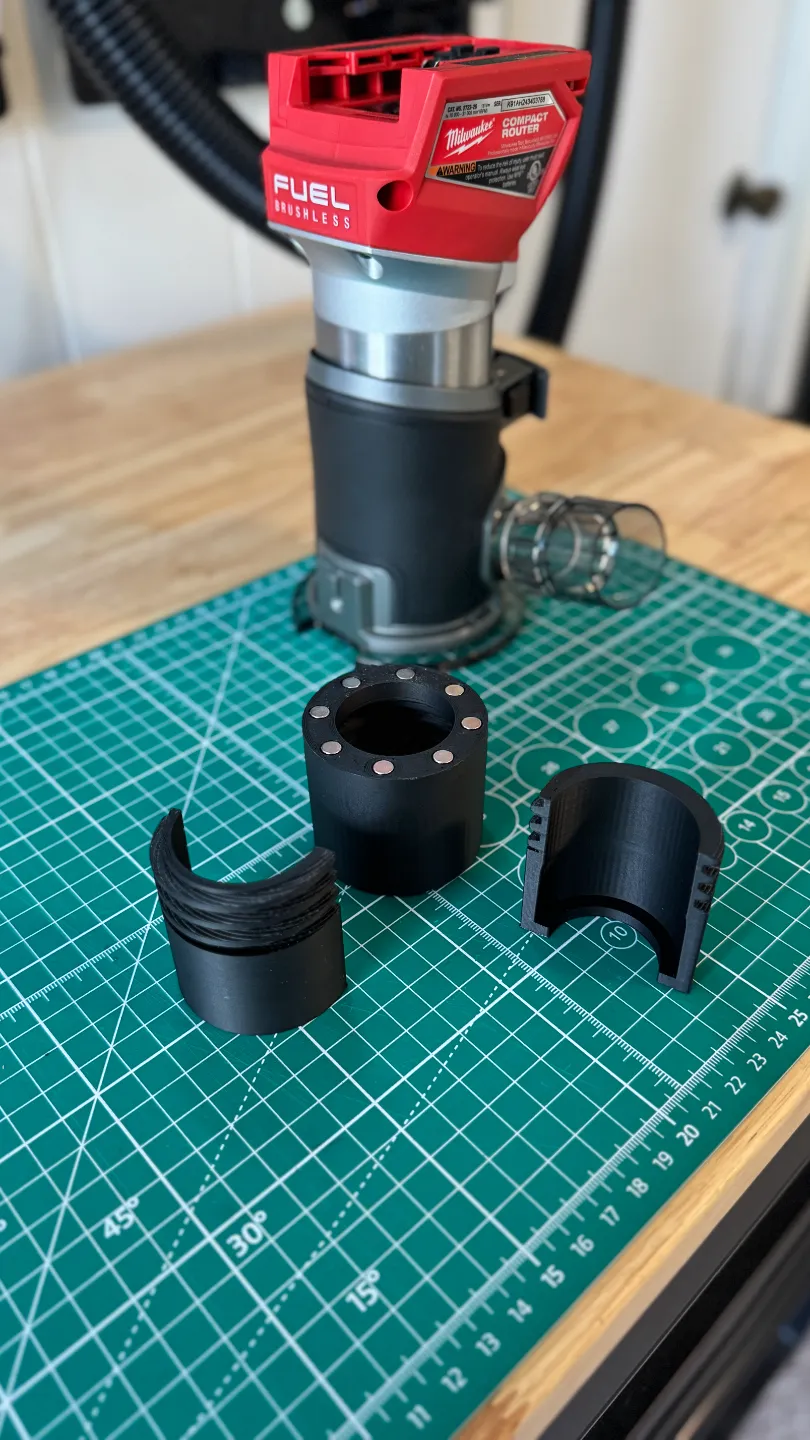 EZ Connect Dust Collect - Milwaukee Compact Router by Ari B - MakerWorld