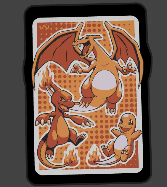 Charmander Evolution LED Panel Fire Pokémon Retro by Kurotsuchi ...