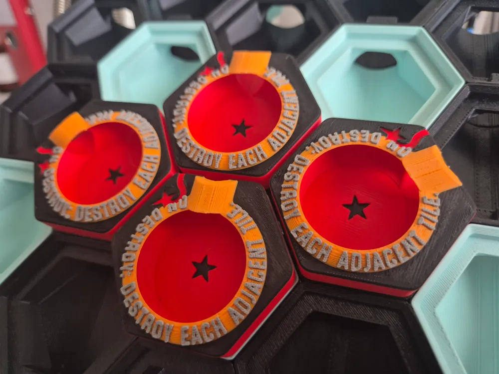 Hextraction Cartoon Bomb Tile Remixed by Karolans - MakerWorld