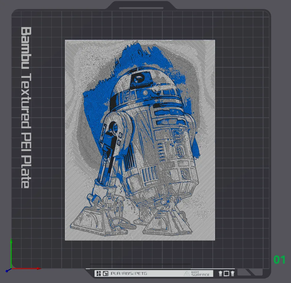 R2D2 - Hueforge by 3DMN - MakerWorld