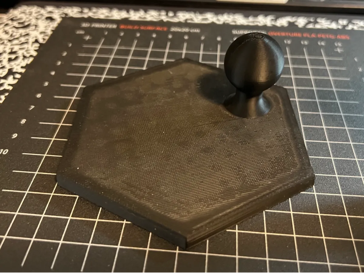 Flat Base Plate with 1-Inch (25mm) Ball Mount - Free 3D Print Model ...