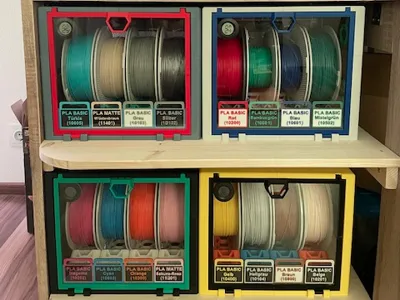 Filament Storage Box with Silica Gel Boxes by Napsoul MakerWorld ...