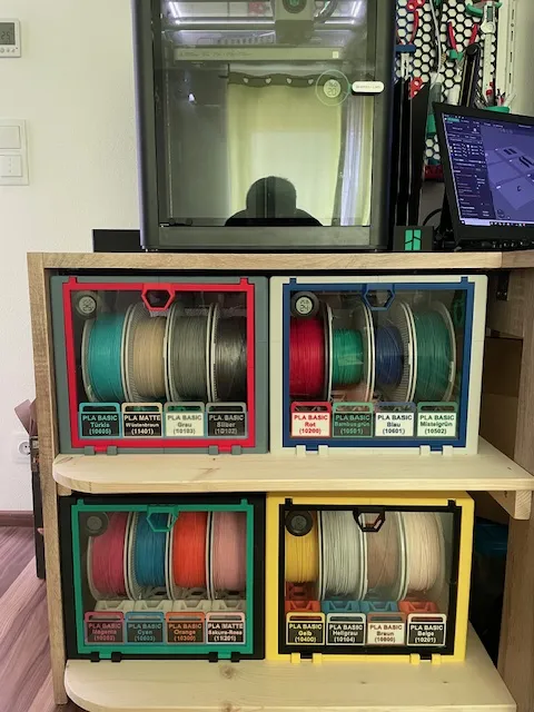 Filament Storage Box with Silica Gel Boxes by Napsoul MakerWorld ...