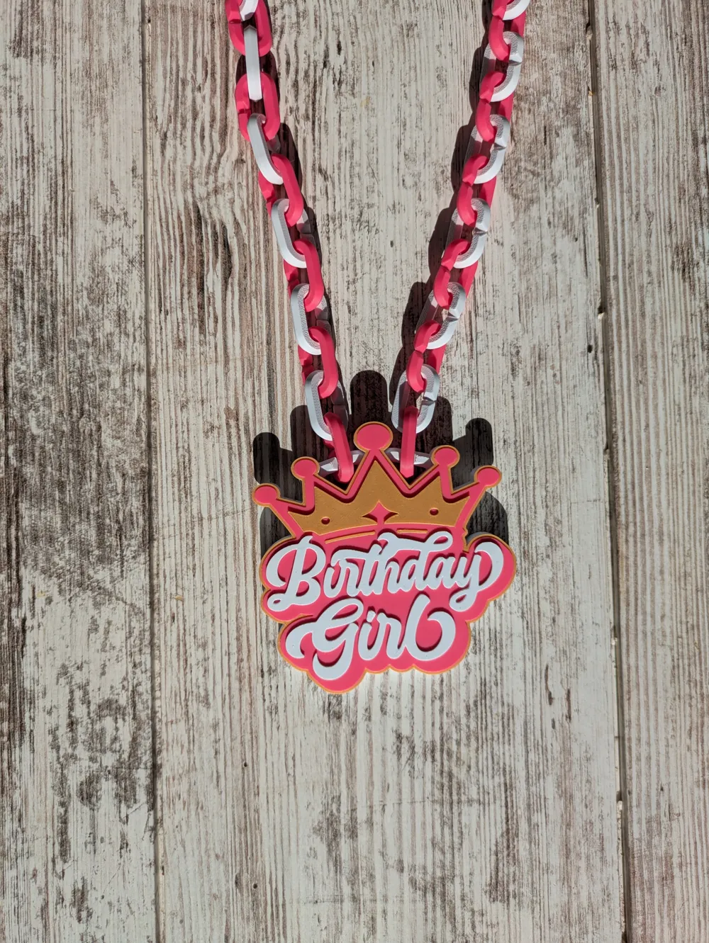 Birthday Girl chain necklace by Happy Day Fun Merch MakerWorld ...