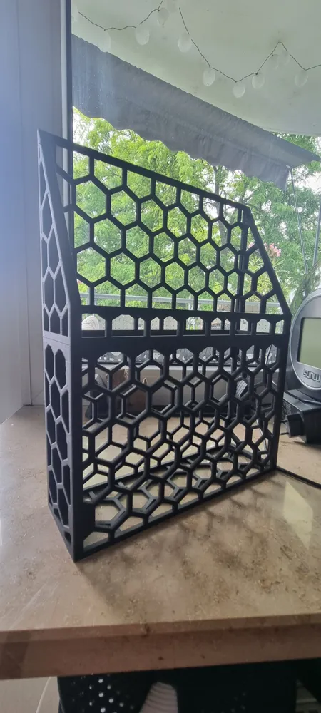 upright hexagonal document organizer by starman MakerWorld: Download ...
