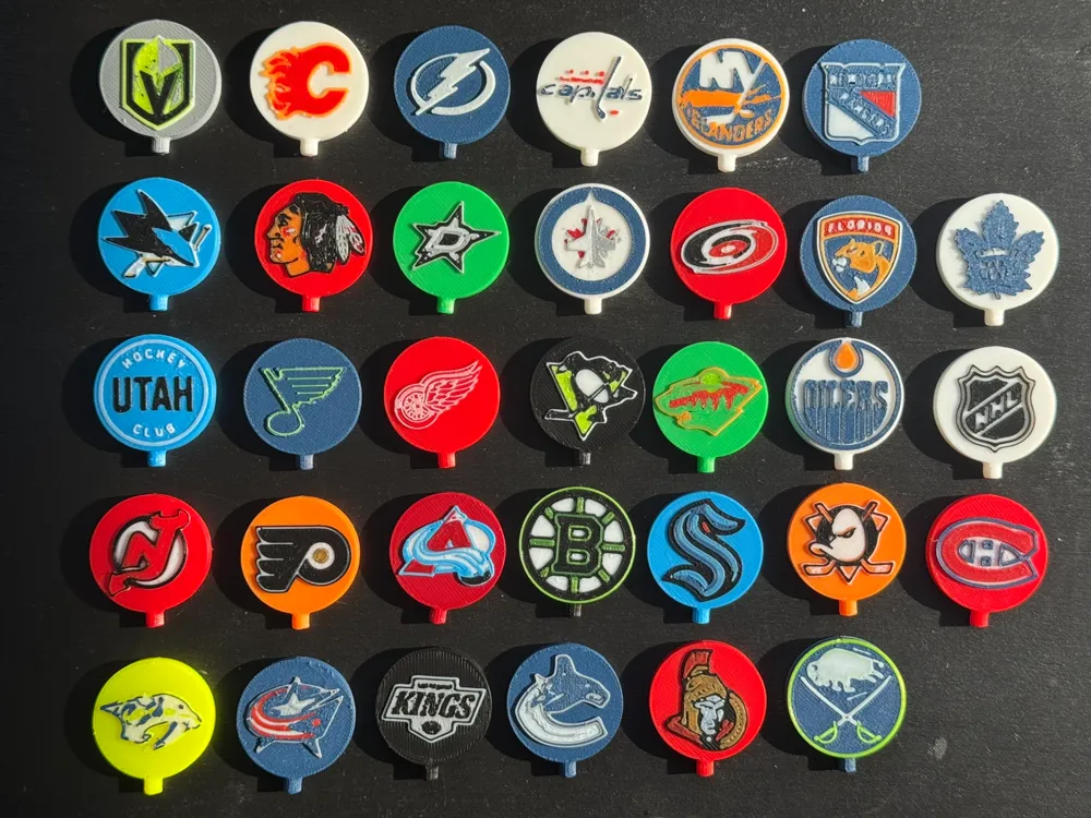NHL Keychains (32 Teams) - Free 3D Print Model - MakerWorld