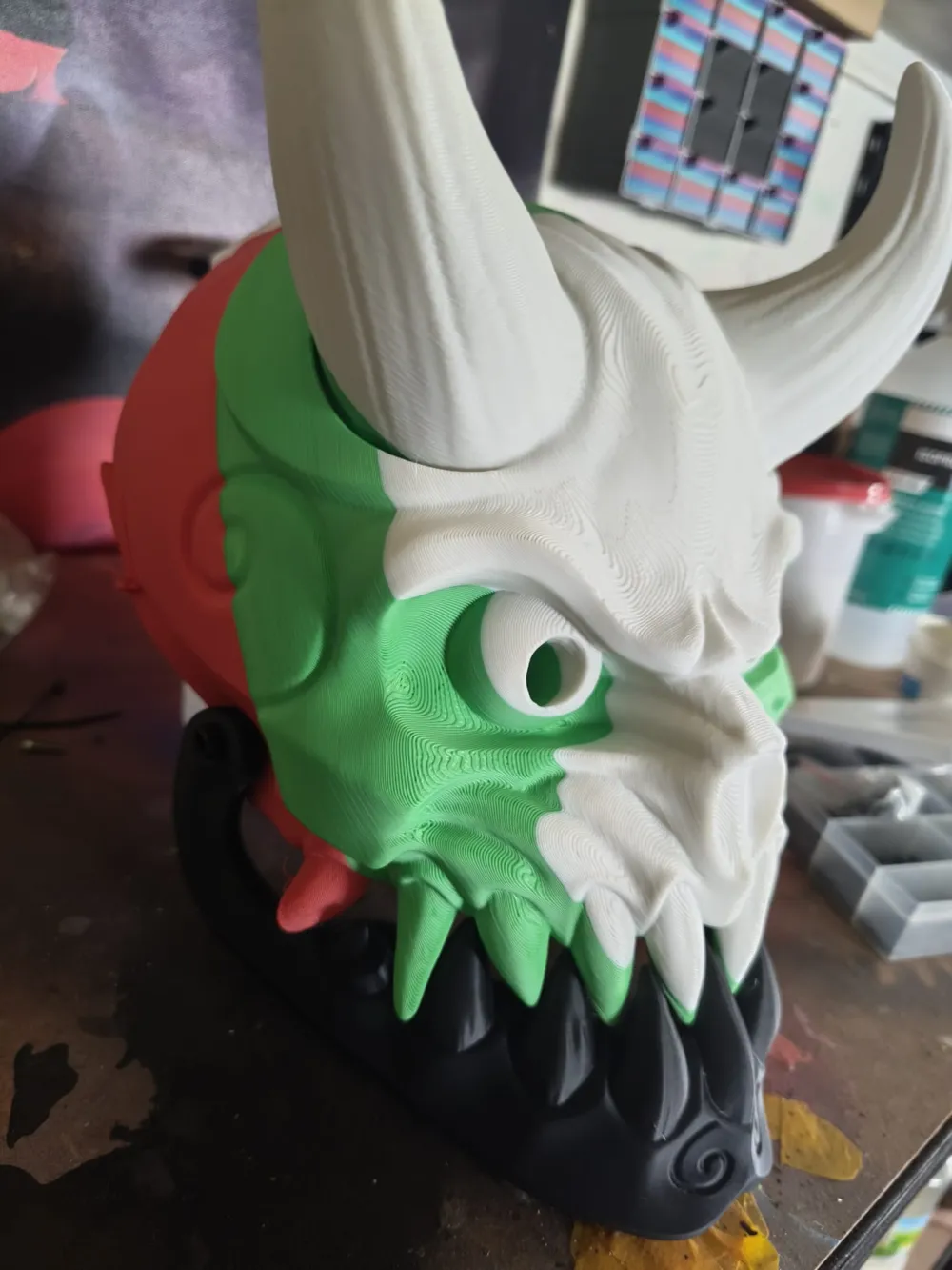 slaughter to prevail oni mask fan art - Free 3D Print Model - MakerWorld