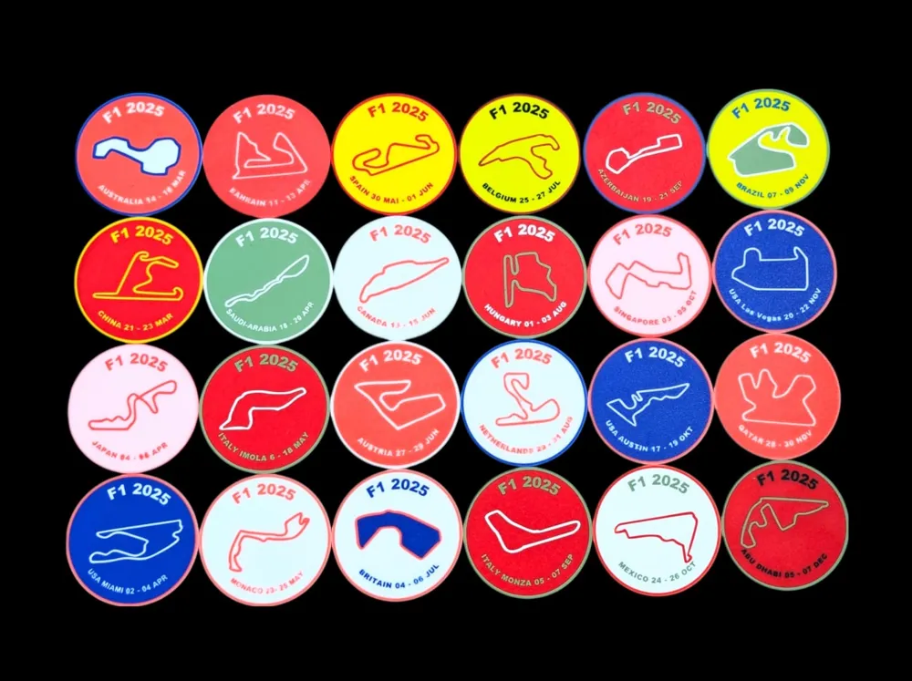 Formula 1 2025 Track Coasters by Tom MakerWorld: Download Free 3D Models