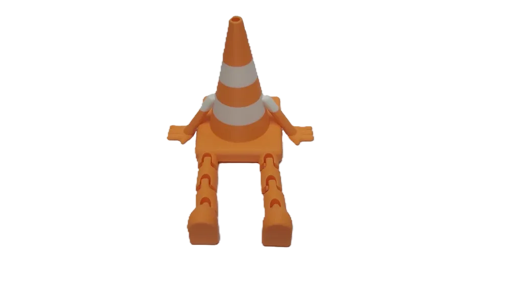 Traffic Cone articulated flexi legs-Cone Buddy by MadeAs 3D Designs ...