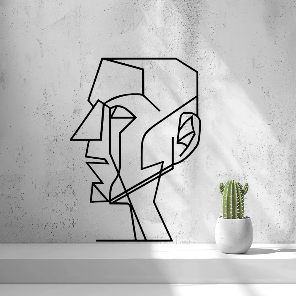 Modern Human Head - Wall Art by 2D Art - MakerWorld