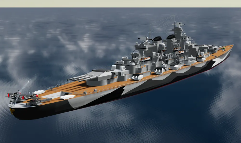 H-Class Battleship fictional WW2 german navy ship - Free 3D Print Model ...