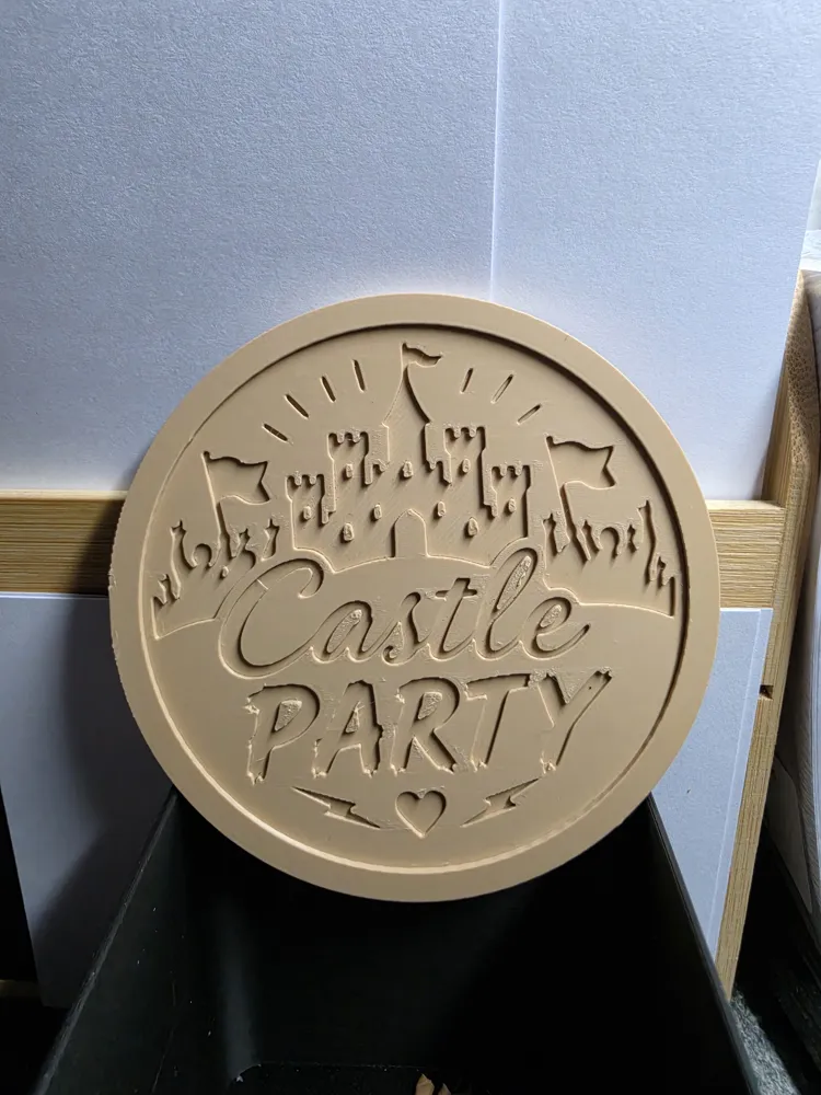 Castle Party Coaster - Free 3D Print Model - MakerWorld