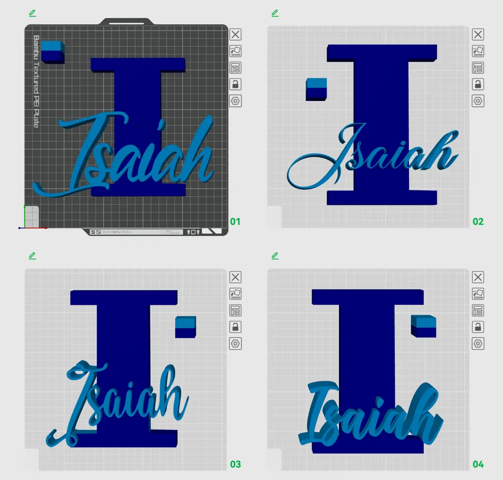 Isaiah - Name Sign by Serenity2892 MakerWorld: Download Free 3D Models