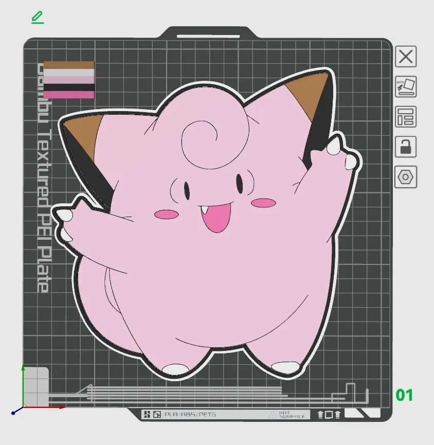 Clefairy led light box (Ams Ready) by Nostalgicprints - MakerWorld