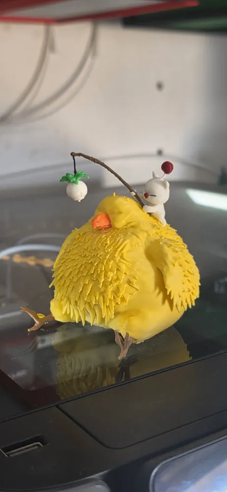 final fantasy fat chocobo & moogle fishing - Free 3D Print Model ...