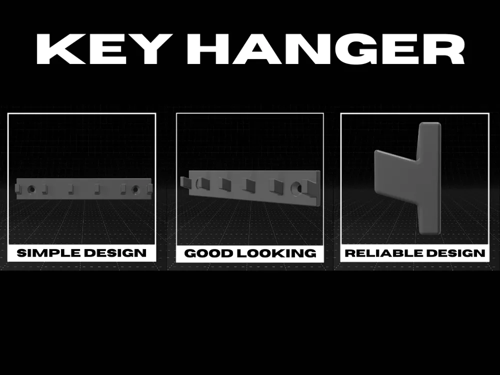 Key Hanger – Wall Mounted - Free 3D Print Model - MakerWorld